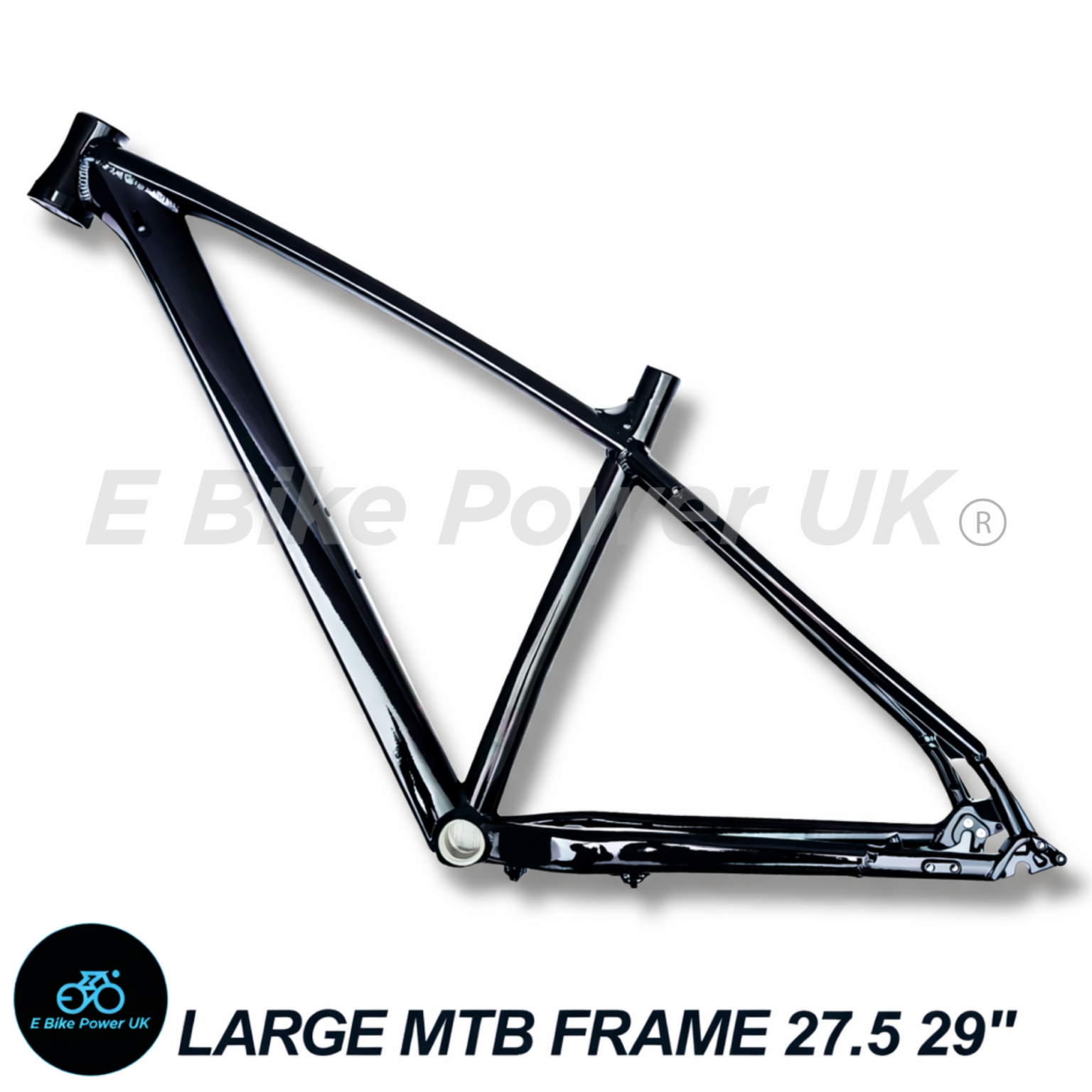 MTB Aluminum Frame Size Medium Large Gloss Black 26″ 27.5″ 29″ Wheel ...