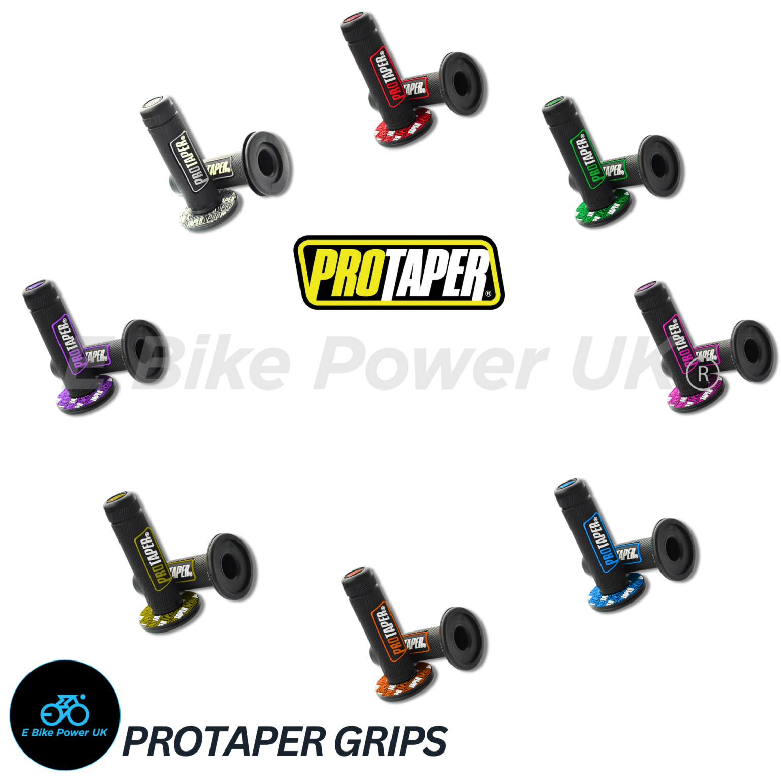 E Bike Twist Throttle Grips MX Enduro Tapered Dual Compound Diamond ...